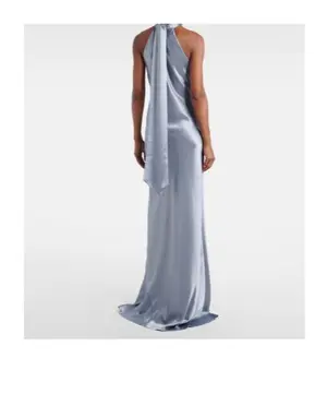 Galvan Sienna Halterneck Satin Gown