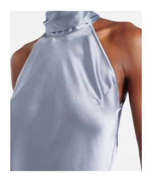 Galvan Sienna Halterneck Satin Gown