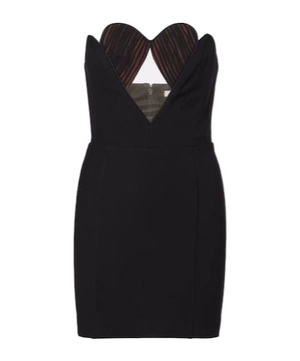 NENSI DOJAKA Cutout Strapless Minidress - Black