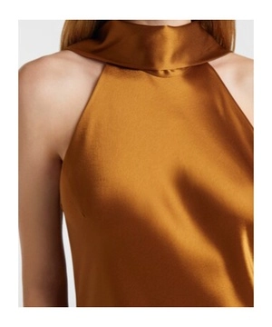 Galvan Sienna Halterneck Satin Gown