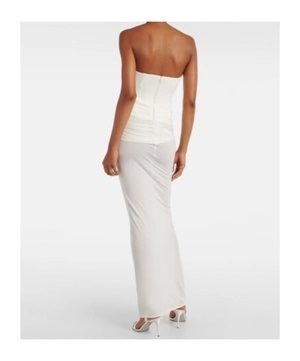 Alex Perry Draped Crepe Jersey Corset Dress