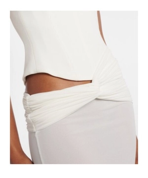 Alex Perry Draped Crepe Jersey Corset Dress