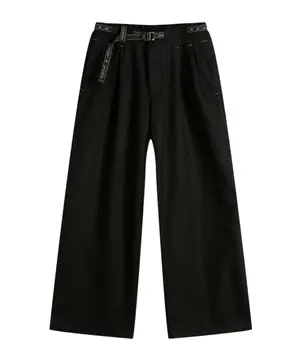 AND WANDER Wide-leg Casual Pants - Black