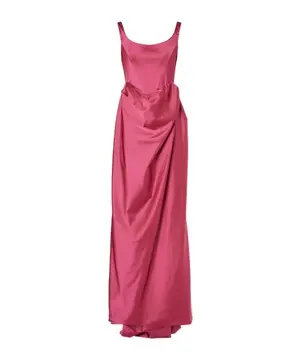 VIVIENNE WESTWOOD Crepe Satin Corset Gown - Fuchsia