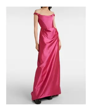 VIVIENNE WESTWOOD Crepe Satin Corset Gown - Fuchsia