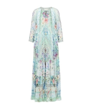 Camilla Crystal-embellished Silk Maxi Dress - Green