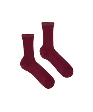 Gucci Web Detailed Ribbed Socks