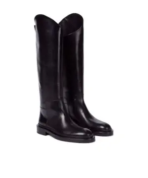 JIL SANDER Leather Riding Boots