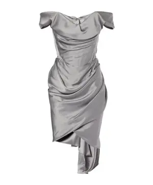 VIVIENNE WESTWOOD Bridal Nova Cora Satin Corset Dress - Silver