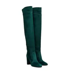 GIANVITO ROSSI Suede Over-the-knee Boots - Green