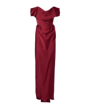 VIVIENNE WESTWOOD Nova Cocotte Crepe Satin Bustier Gown - Deep Red
