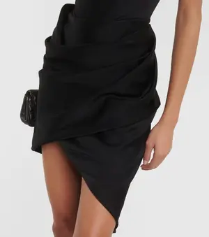 VIVIENNE WESTWOOD Off-shoulder Bustier Crêpe Minidress - Black