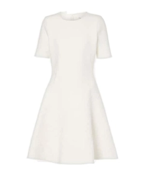 Oscar De La Renta Bridal Floral Jacquard Minidress - White
