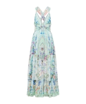 Camilla Crystal-embellished Silk Maxi Dress - Green