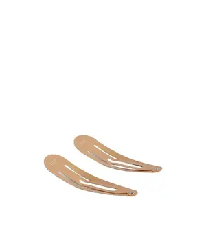 Balenciaga Holli Xxl Snap Clip Set - Beige/shiny Silver