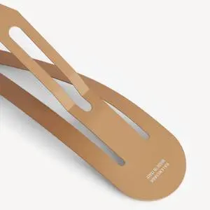 Balenciaga Holli Xxl Snap Clip Set - Beige/shiny Silver