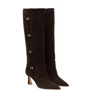 MALONE SOULIERS Nolan 70 Suede Knee-high Boots - Black