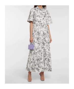 Erdem Kate Floral Cotton Maxi Shirt Dress
