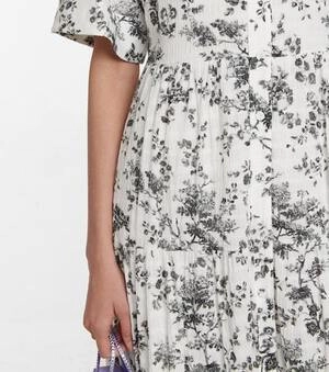 Erdem Kate Floral Cotton Maxi Shirt Dress