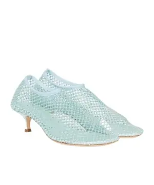Christopher Esber Minette Embellished Fishnet Pumps - Blue