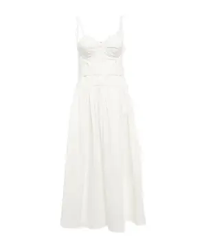 Proenza Schouler Cotton-blend Midi Dress - White