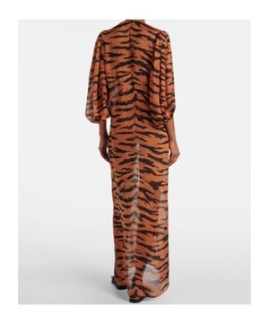 ADRIANA DEGREAS X Sabine Getty Printed Silk Kaftan