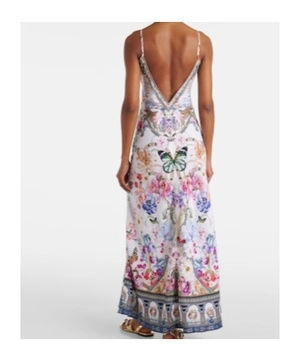 Camilla Crystal-embellished Linen Slip Maxi Dress - White