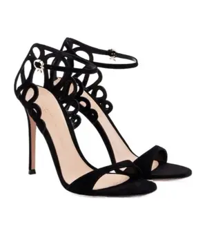 GIANVITO ROSSI Suede Sandals - Black