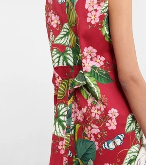 Oscar De La Renta Floral Cotton-blend A-line Minidress - Multicolor