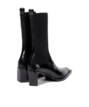 JIL SANDER Leather Ankle Boots