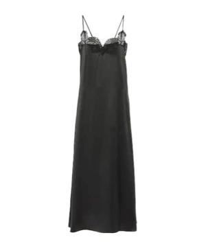Co Lace-trimmed Silk Satin Slip Dress - Black