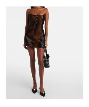 Magda Butrym Calfhair Bustier Dress