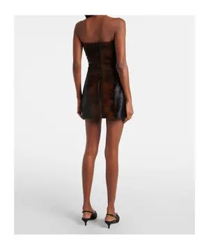 Magda Butrym Calfhair Bustier Dress
