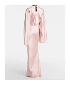 Norma Kamali Reverse Obi Satin Gown