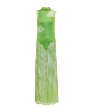 Stella McCartney Mesh Maxi Dress - Green