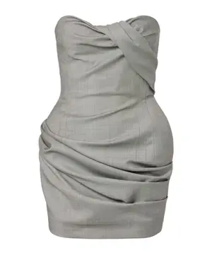 Magda Butrym Off Shoulder Dress - Grey