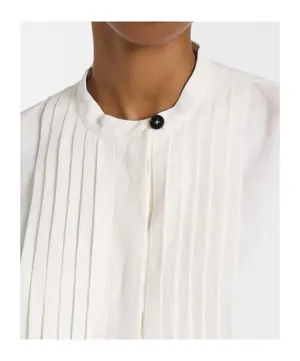 JIL SANDER Plissé Linen Blouse