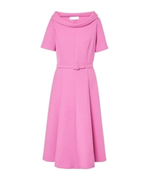 Oscar De La Renta Wool-blend Midi Dress - Pink
