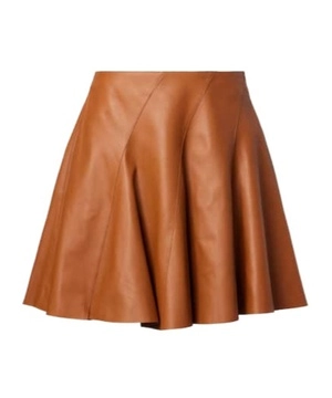 Ralph Lauren Leather Miniskirt - Brown