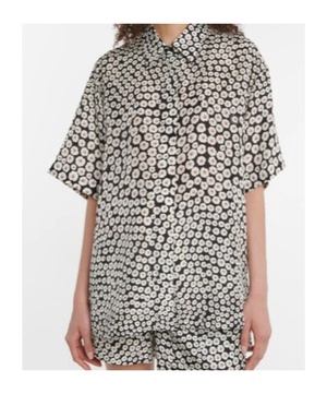 Stella McCartney Floral Silk Button-down Shirt - Gray