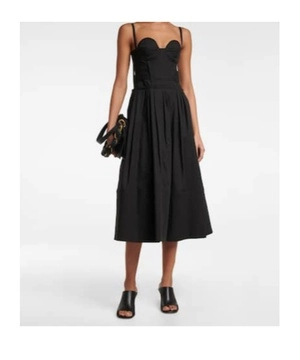 Proenza Schouler Cotton-blend Sweetheart Neckline Midi Dress