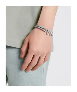 Dior Cd Icon Braided Leather Bracelet