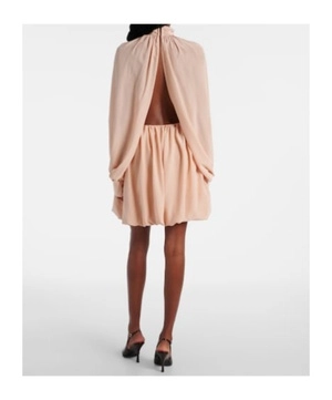 Stella McCartney Gathered Open-back Silk Chiffon Minidress