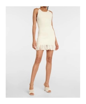 Magda Butrym Knit Minidress With Fringe Detail