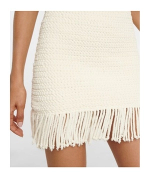 Magda Butrym Knit Minidress With Fringe Detail