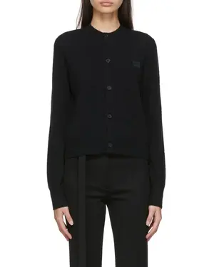 Acne Studios Face Logo Patch Button-up Cardigan