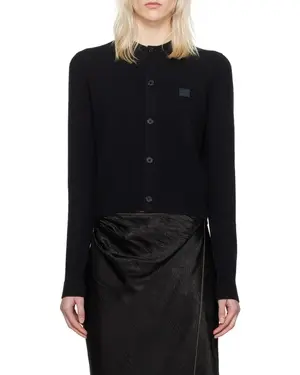 Acne Studios Face Logo Patch Button-up Cardigan