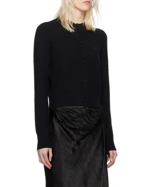 Acne Studios Face Logo Patch Button-up Cardigan