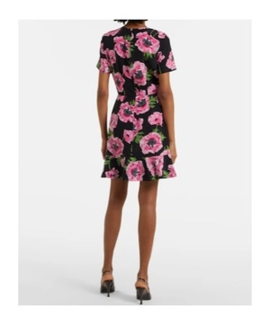 Stella McCartney Floral Silk Minidress - Black