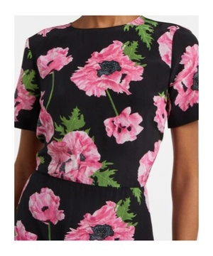 Stella McCartney Floral Silk Minidress - Black